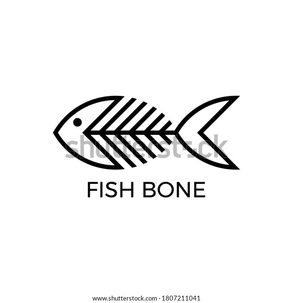 Fish Bone Logo Vector Illustration Stock Vector (Royalty Free ...