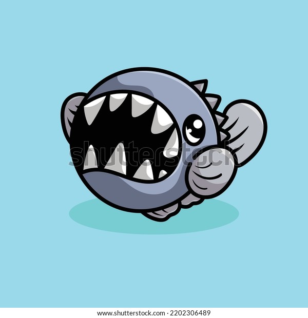 Fish Cartoon Mascot Vector Design Flat Stock Vector (Royalty Free ...