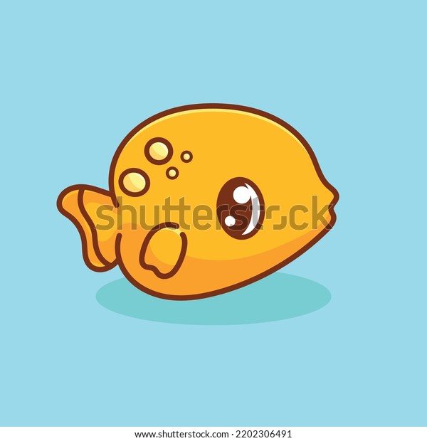 Fish Cartoon Mascot Vector Design Flat Stock Vector (Royalty Free ...