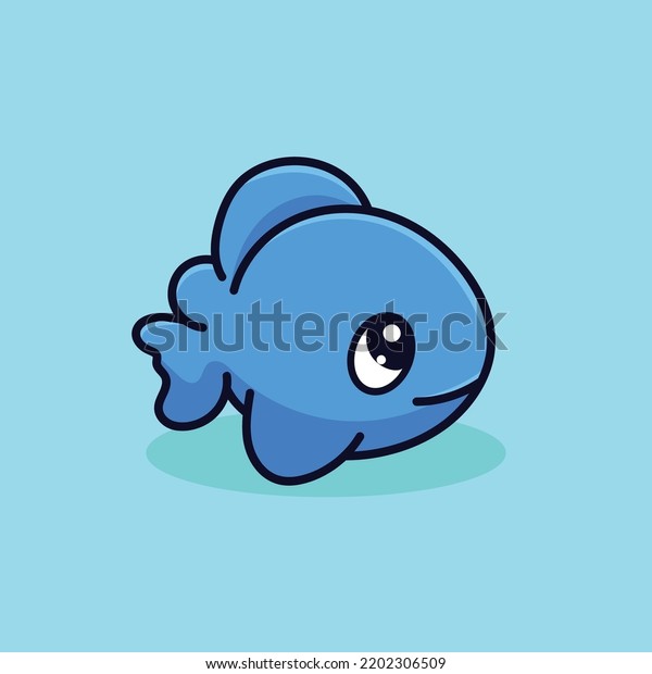 Fish Cartoon Mascot Vector Design Flat Stock Vector (Royalty Free ...