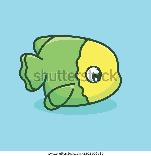 Fish Cartoon Mascot Vector Design Flat Stock Vector (Royalty Free ...