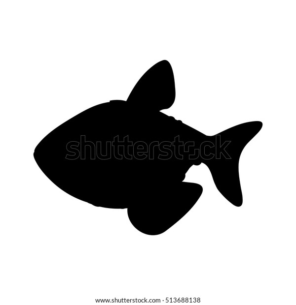 Fish Cartoon Silhouette Icon Image Stock Vector (Royalty Free ...