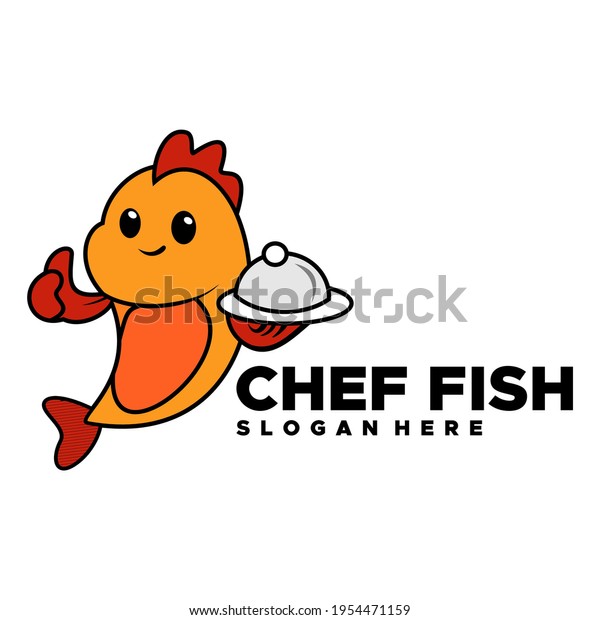 Fish Character Logo Design Cartoon Vector Stock Vector (Royalty Free ...