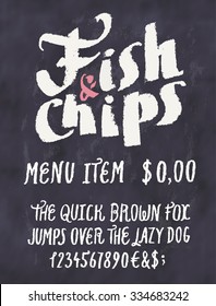 Fish Chips Chalkboard Menu Template Stock Vector (Royalty Free ...