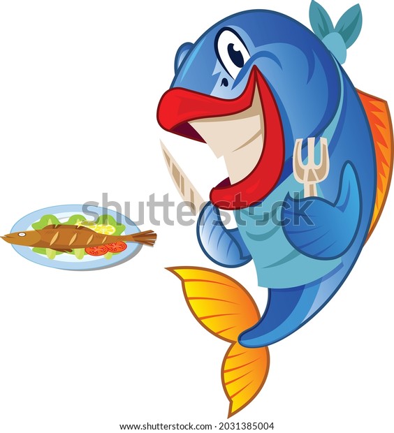 Fish Eating Fish Cartoon Vector Art Stock Vector (Royalty Free ...