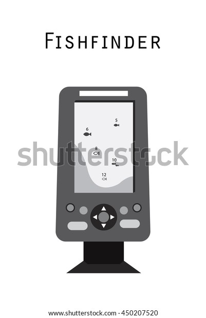 Fish Finder Isolated On White Background Stock Vector (Royalty Free ...