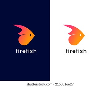 Fish Fire Logo Design Template Stock Vector (Royalty Free) 2153316627 ...