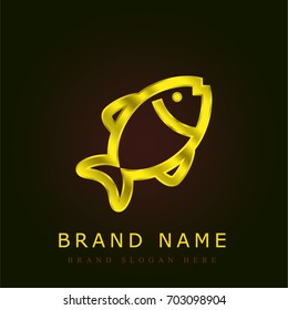 Fish Golden Metallic Logo Stock Vector (Royalty Free) 703098904 ...