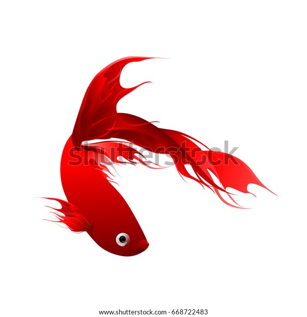 Fish Graphic Design Red Color Abstract Stock Vector (Royalty Free ...