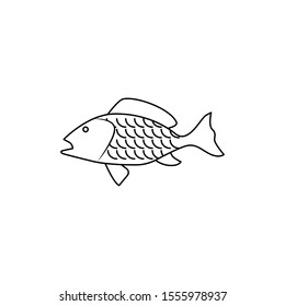 Fish Icon Trendy Flat Design Stock Vector (Royalty Free) 1555978937 ...