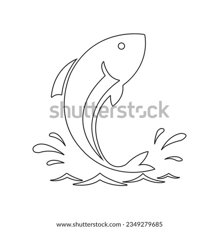 Fish Jumping Out Of Water Drawing | Free download on ClipArtMag