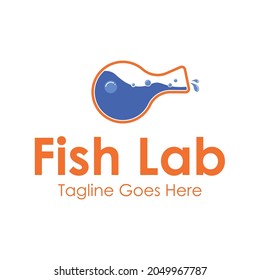 Fish Lab Logo Template Design Stock Vector (Royalty Free) 2049967787 ...