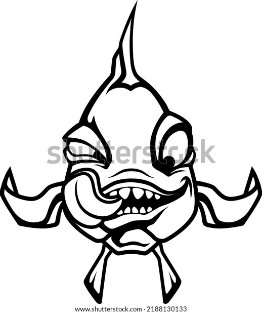 Fish Line Art Drawing Style Stock Vector (Royalty Free) 2188130133 ...