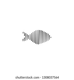 Fish Line Black Stock Vector (Royalty Free) 1308037564 | Shutterstock