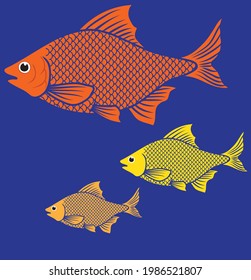 Fish Line Vector Illustration Isolated On Stock Vector (Royalty Free ...