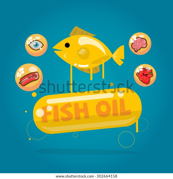 Fish Oil Capsules Cod Liver Oil Stock Vector (Royalty Free) 302664158 ...
