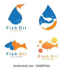 Fish Oil Logo Vector Illustration Template Stock Vector (Royalty Free ...