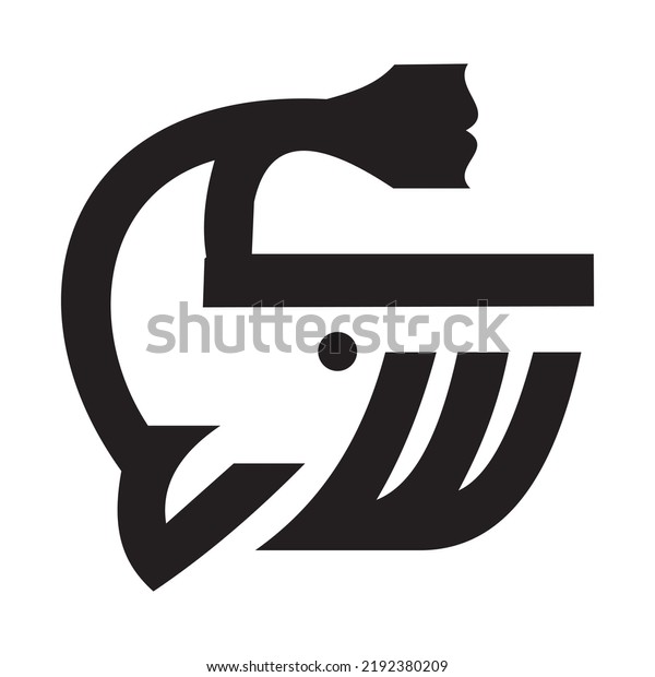 Fish Outline Logo Design Black Color Stock Vector (Royalty Free ...