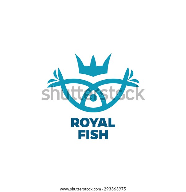 Fish Outline Silhouettes Crown Logo: เวกเตอร์สต็อก (ปลอดค่าลิขสิทธิ์ ...