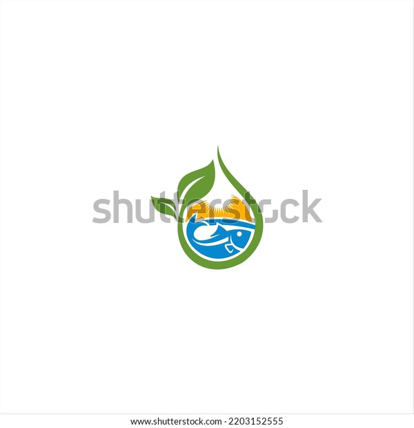Fish Plant Logo Design Creative Stock Vector (Royalty Free) 2203152555 ...