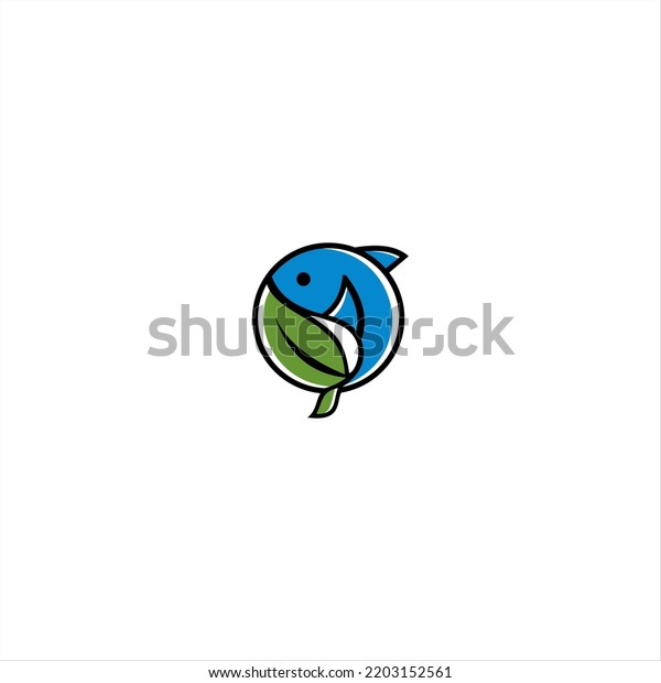 Fish Plant Logo Design Creative Stock Vector (Royalty Free) 2203152561 ...