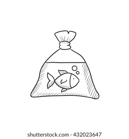 Fish Plastic Bag Vector Sketch Icon Stock Vector (Royalty Free ...