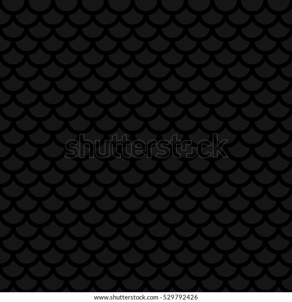 Fish Scale Black Neutral Seamless Pattern Stock Vector (Royalty Free ...