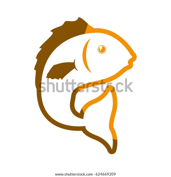 Fish Sea Yellow Symbol 스톡 벡터(로열티 프리) 624669209 | Shutterstock