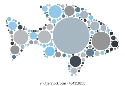 Fish Shape Vector Design By Color Stock Vector (Royalty Free) 484118233 ...