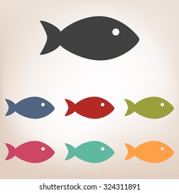 Fish Sign Vector Illustration: vector de stock (libre de regalías ...