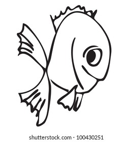 Fish Smile Cartoon Stock Vector (Royalty Free) 100430251