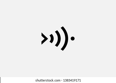 Fish Sound Wave Technology Connection Communication Stock Vector ...