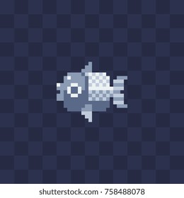 Fish Sticker Icon Pixel Art Style Stock Vector (Royalty Free) 758488078 ...