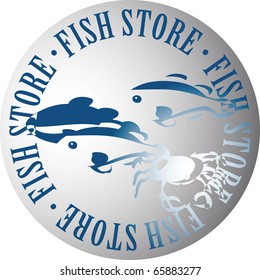 Fish Store Pictogram Stock Vector (Royalty Free) 65883277 | Shutterstock