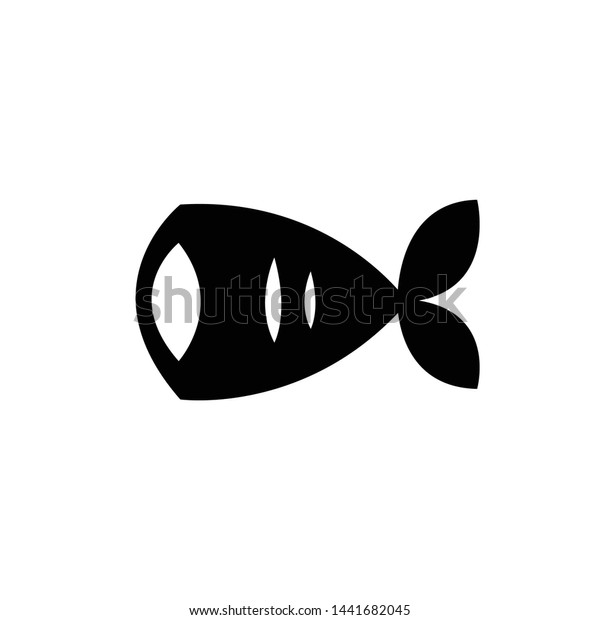 Fish Tail Icon Design Black Icon Stock Vector (Royalty Free) 1441682045 ...