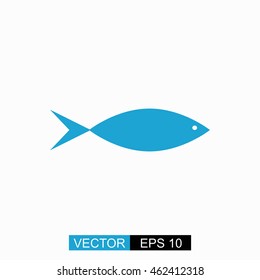 Fish Vector Isolated Blue Icon On Stock Vector (Royalty Free) 462412318 ...