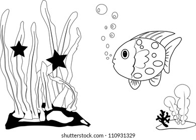 Fish Vector Paint By Illustrator Background Stock Vector (Royalty Free ...