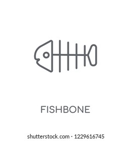 Fishbone Linear Icon Modern Outline Fishbone Stock Vector (Royalty Free ...