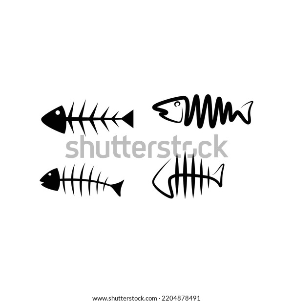 Fishbone Logo Vector Illustration Design Template Stock Vector (Royalty ...