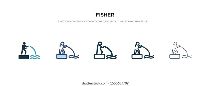 Fisher Icon Different Style Vector Illustration Stock Vector (Royalty ...