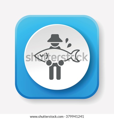 Fisherman Icon Stock Vector (Royalty Free) 379941241 - Shutterstock