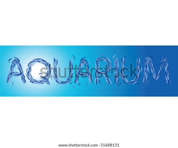 Fishes Aquarium Word Stock Vector (Royalty Free) 55688131