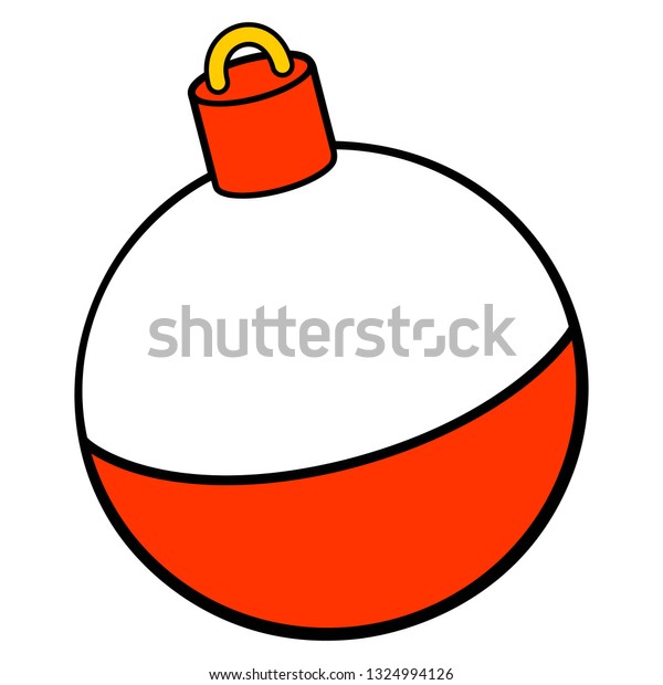 Fishing Bobber Vector Cartoon Illustration Red Stock Vector (Royalty ...