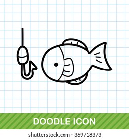 Fishing Doodle Stock Vector (Royalty Free) 369718373 | Shutterstock