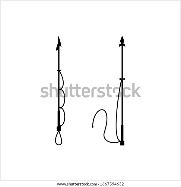 Fishing Harpoon Icon Spear Shape Instrument Stock Vector (Royalty Free ...