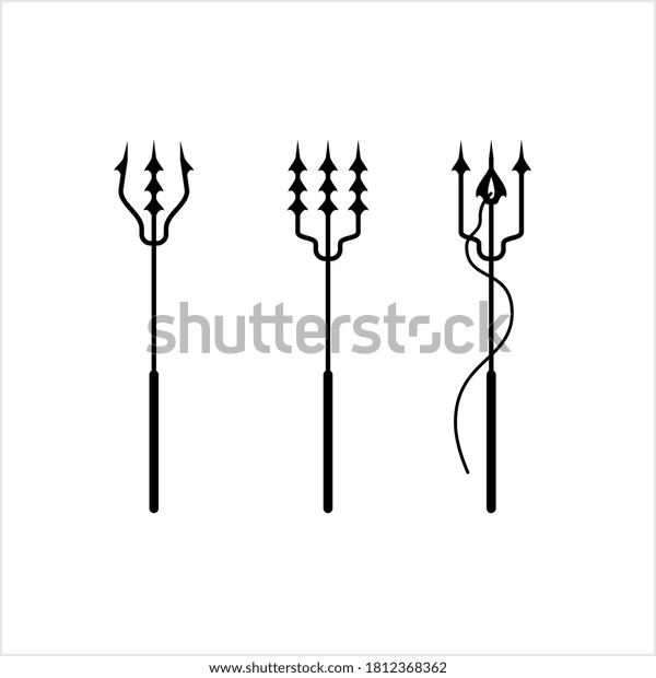 Fishing Harpoon Icon Spear Shape Instrument Stock Vector (Royalty Free ...