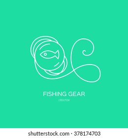 Fishing Line Fishing Vector Series Fishing Stock Vector (Royalty Free ...