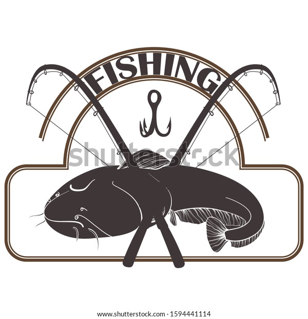 Fishing Logo Sheatfish Fishing Vector Illustration Stock Vector ...