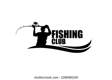 Fishing Man Logo High Vector Stock Vector (Royalty Free) 2200485249 ...