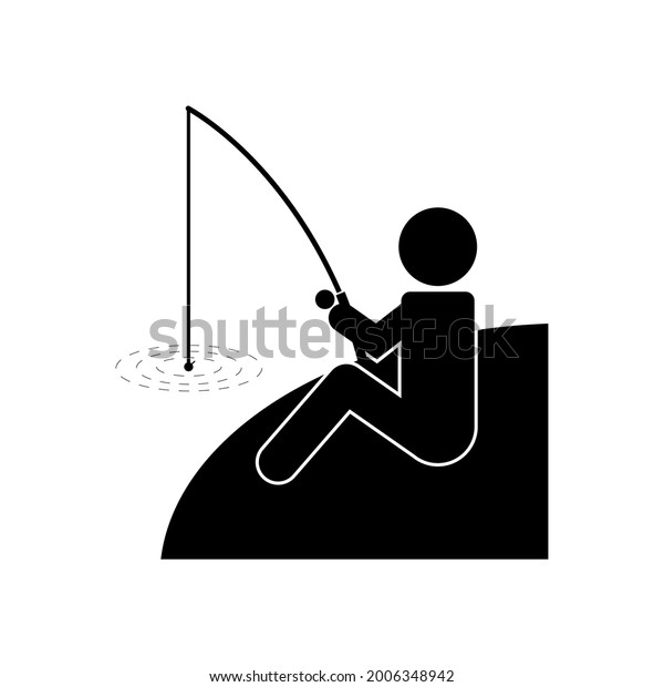 Fishing On Quiet Water Vector Illustration Stock Vector (Royalty Free ...